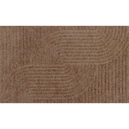 Fu&szlig;matte "Loop taupe", beige, B:45cm H:8mm L:75cm, Obermaterial: 50% Polyester, 50% Polypropylen, wash+dry by Kleen-Tex, Teppiche, Fu&szlig;matte