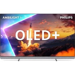 Philips 65OLED910/12, OLED-Fernseher 164 cm (65 Zoll), schwarz/grau, UltraHD/4K, 4-seitiges Ambilight, Sound von Bowers & Wilkins, 120Hz Panel
