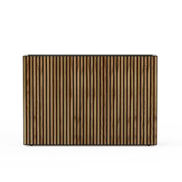 SONSTIGE Herstera Garden Pflanzk&uuml;bel Deco Planter Divider inkl. Zwischenboden Schwarz/Natur 25x120x80cm
