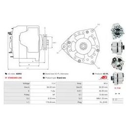 AS-PL Generator A0093 12V 90A f&uuml;r VW DAF 053903015B 076903023 053903015E