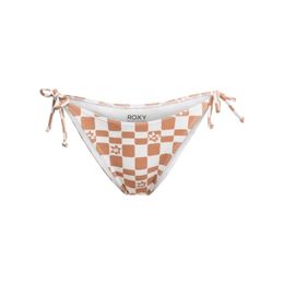 Bikini-Hose Roxy "Check It", Damen, Gr. XS, US-Gr&ouml;&szlig;en, braun (cork flower box), Obermaterial: 85% Nylon, 15% Elasthan;, Badehosen Bikini-Hose