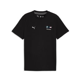 T-Shirt Puma "BMW MMS ESS LOGO TEE", Damen, Gr. S, Puma schwarz, Jersey, Obermaterial: 100% Baumwolle, unifarben, regular fit normal, Rundhals, Shirts T-Shirt, Regular Fit, Kurzarm, Rundhalsausschnitt, f&uuml;r Motorsport-Fans