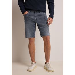 Bermudas Street One MEN, Herren, Gr. 31, ice grau wash, Web, 70% Baumwolle, 20% Polyester, 9% Viskose, 1% Elasthan, unifarben, regular fit kurz, Hosen Bermudas, Middle Waist