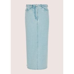 Madeleine Mode Regular-fit-Jeans MADELEINE "Jeansrock Midirock mit Formbund", Damen, Gr. 44, N-Gr, bleached, Obermaterial: 50% Baumwolle CO. 48% Viskose CV. 2% Elasthan EL., Jeans Regular-fit-Jeans