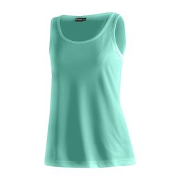 Funktionsshirt Maier Sports "Petra", Damen, Gr. 46, hellmint, 100% Polyester, Rundhals, Shirts Funktionsshirt, Damen Top, leichtes &auml;rmelloses Shirt, Rundhals, Regular Fit