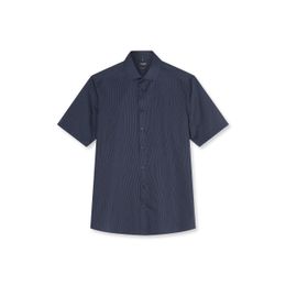 Businesshemd OLYMP "OLYMP Luxor, modern fit, Global Kent", Herren, Gr. 39, Normaler Arm, blau (marine), 100% Baumwolle, Hemden