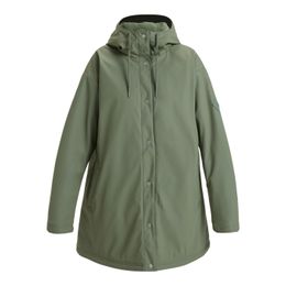Outdoorjacke Roxy "Rain Road", Damen, Gr. S, gr&uuml;n (agave gr&uuml;n), Obermaterial: 100% Polyurethan;, Jacken Outdoorjacke