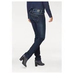 Straight-Jeans Pepe Jeans "VENUS", Damen, Gr. 29, L&auml;nge 32, blau (h06 stretch ultra schwarz), Denim/Jeans, Obermaterial: 98% Baumwolle, 2% Elasthan, unifarben, regular fit lang, Jeans Straight-Jeans, mit schmalem Bein