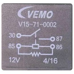 VEMO Relais, Arbeitsstrom Original Qualit&auml;t V15-71-0002 Multifunktionsrelais,Relais, Arbeitsstrom,Relais, K&uuml;hlerl&uuml;fternachlauf,Relais Motorraum 12V f&uuml;