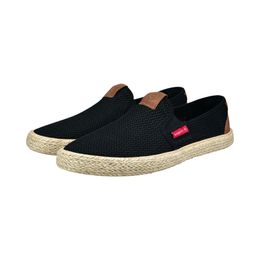 Espadrille Bugatti, Damen, Gr. 42, schwarz, Textil, Schuhe Espadrille, Slipper, Schlupfschuh, Sommerschuh mit Kontrastdetails