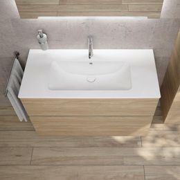 Duravit ME by Starck Waschtisch, evineo ineo5 evo Unterschrank B: 101 cm, 2 Ausz&uuml;ge, mit Griffmulde,, 233610AC00+BE0715OA,
