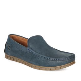 Gro&szlig;e Gr&ouml;&szlig;en Camel Active Slipper "Boardwalk" aus Leder Farbe dunkelblau Gr&ouml;&szlig;e: EU44