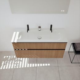 Burgbad Fiumo 2.0 Schrank mit Doppelwaschtisch, 2 Ausz&uuml;ge, SHHE122F6927FOT52C0001G0200,
