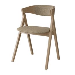 Stuhl HAMMEL FURNITURE "City by Hammel", , wei&szlig; pigmentiert klar lackiert, wei&szlig; pigmentiert klar lackiert, beige, B:57cm H:76cm T:50cm, Massivholz, Stoff, St&uuml;hle, Stuhl, Massivholz, gepolsterte Sitz- & R&uuml;ckenlehne, versch. Farbvarianten