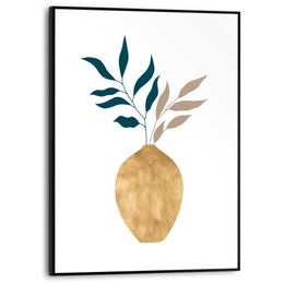 Poster Reinders "Abstraktes Gold", gold (farbe bild(er): goldfarben), B:30cm H:40cm T:1,6cm, MDF, Bilder, Poster