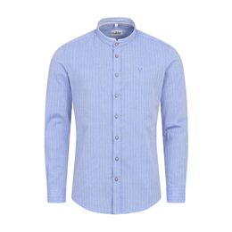 N&uuml;bler Trachtenhemd N&Uuml;BLER "Trachtenhemd langarm Patrick", Herren, Gr. L, EURO, blau, Obermaterial: 100% Baumwolle CO., Hemden Trachtenhemd