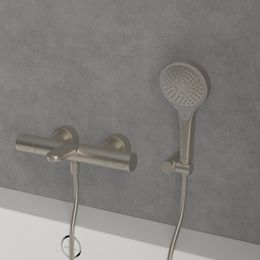 Villeroy & Boch Villeroy & Boch Verve Showers Handbrause TVS10900100064 &Oslash; 110mm, 3-strahlig, mit R&uuml;ckflussschutz, Wandmontage, brushed nickel black