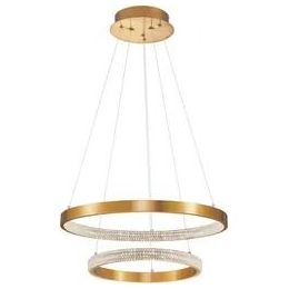 NOVA LUCE LED-H&auml;ngeleuchte "PRESTON", gold, 2, &Oslash; 60cm H: 120cm, 1 Stk., Leuchten