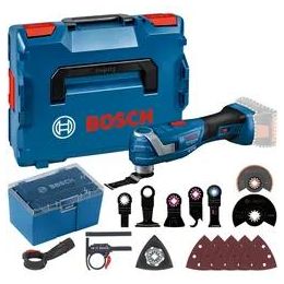 Multischleifer Bosch PROFESSIONAL "&raquo;GOP 18V-34&laquo;", blau, Schleifmaschinen, Starlock Tauchs&auml;gebl&auml;tter+Zubeh&ouml;r in L-BOXX, ohne Akku und Ladeger&auml;t