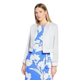 Blouson Vera Mont "Damen langarm", Damen, Gr. 40, wei&szlig; (rohwei&szlig;), Satin, Obermaterial: 100% Polyester. Futter: 100% Polyester, festlich, l&auml;ssig geschnitten, Jacken Blouson