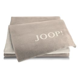 JOOP! Wohndecke Melange Doubleface, Natur, Beige, Textil, Uni, 150x200 cm, Made in Germany, Kettelrand, Double face, Wohntextilien, Decken, Kuscheldecken