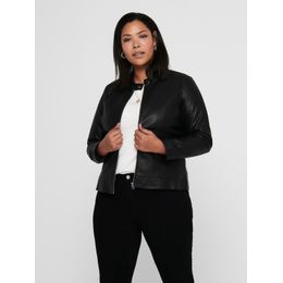sheego Gro&szlig;e Gr&ouml;&szlig;en Lederimitatjacke, black, Gr&ouml;&szlig;e 50 - Damen