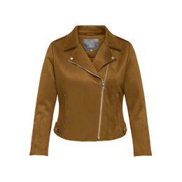 sheego Gro&szlig;e Gr&ouml;&szlig;en Bikerjacke, cognac, Gr&ouml;&szlig;e 44 - Damen