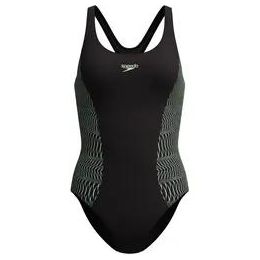 Badeanzug Speedo Gr. 42, blk, ltgrn, Badeanz&uuml;ge, Damen, 42, N-Gr, Obermaterial: 80% Nylon, 20% Elasthan, Badeanzug, schnell trocknend