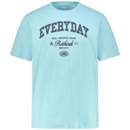 Herren Gro&szlig;e Gr&ouml;&szlig;en | s.Oliver T-Shirt aus Baumwolle Farbe karibikblau Gr&ouml;&szlig;e: 5XL