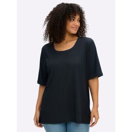 sheego Gro&szlig;e Gr&ouml;&szlig;en Shirt, tiefblau, Gr&ouml;&szlig;e 52/54 - Damen