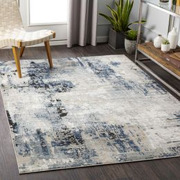 Teppich LIVABLISS "PARIS", blau, B:200cm L:275cm, Kunstfaser, Polyester, Teppiche, Teppich, Modern Marmor Design, Wohnzimmerteppich, Schlafzimmer