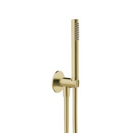Herzbach Design iX PVD Wannenset 21.914400.1.41 Brass Steel, integriertem Brauseanschlussbogen, Brauseschlauch 1.250mm