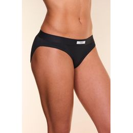 Bikinislip Copenhagen Studios, Damen, Gr. S (36), grau, meliert, Feinripp, Obermaterial: 96% Baumwolle, 4% Elasthan, meliert, k&ouml;rpernah, Unterhosen, angenehme Ripp-Qualit&auml;t