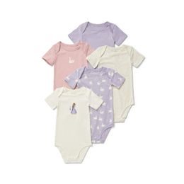 Tchibo - 5 Baby-Bodys mit Mitwachsfunktion - Baby - Gr. 62/68 - creme/print