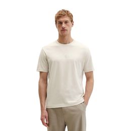 Marc O'Polo T-Shirt MARC O'POLO "aus Organic Cotton", Damen, Gr. L, grau silk, Obermaterial: 100% Baumwolle, unifarben, Basic, regular fit, Rundhals, Umschlagbund, Shirts T-Shirt