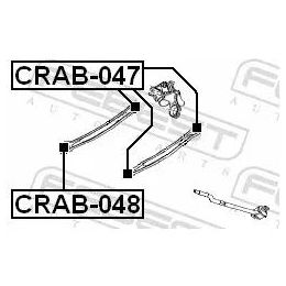 FEBEST Lagerung, Lenker CRAB-047 hinten rechts links f&uuml;r ALFAROME/FIAT/LANCI CHRYSLER 04656358AA 5272254 04695548