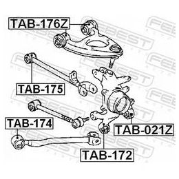 FEBEST Lagerung, Lenker TAB-176Z hinten rechts links f&uuml;r TOYOTA 48790-59025 48770-59025 48770-59015