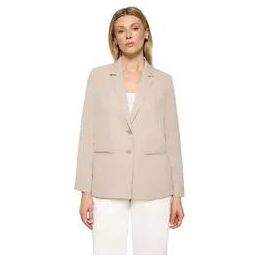 Longblazer Betty Barclay "Damen mit Reverskragen", Damen, Gr. 42, grau beige, Obermaterial: 96% Polyester, 4% Elasthan; Futter: 100% Polyester, l&auml;ssig geschnitten normal, Blazer Longblazer