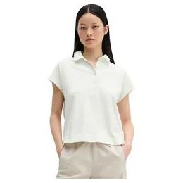 Marc O'Polo Poloshirt MARC O'POLO, Damen, Gr. S, grau wei&szlig;, Jersey, Obermaterial: 100% Baumwolle, oversize, Shirts, oversized, aus leichtem Jersey