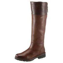 Stiefel Remonte, Damen, Gr. 38, Normalschaft, braun, Leder, Lederimitat, used, Schuhe Stiefel, mit variabler Schaftweite