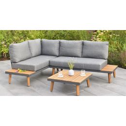 Gartenlounge-Set Merxx "Attika", braun, Obermaterial: 100% Polyester. F&uuml;llung: 100% Polyurethan, Sitzm&ouml;bel-Sets