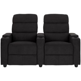 P & B Heimkino-Sofa, Anthrazit, Kunststoff, Textil, 2-Sitzer, F&uuml;llung: Schaumstoff, 164x107x90 cm, Wohnzimmer, Sofas & Couches, Sofas, Heimkino Sofas