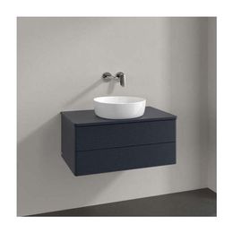 Villeroy & Boch Villeroy und Boch Antao Waschtisch-Unterschrank K19110HG 80x36x50cm, Waschbeckenplattenfarbe Lack, midnight blue matt lacquer
