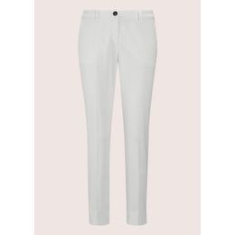 Madeleine Mode Chinohose MADELEINE "Hose Chino-Hose mit B&uuml;gelfalten", Damen, Gr. 18, N + K Gr, wei&szlig; (perlwei&szlig;), Obermaterial: 97% Baumwolle CO. 3% Elasthan EL., Hosen Chinohose