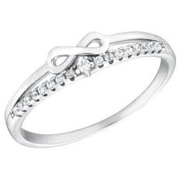 Fingerring Amor "2035634/-35/-36/-37/-38" Gr. 54, silber (silberfarben, kristallwei&szlig;), Fingerringe, Damen, 54, Silber 925 (Sterlingsilber), 1,5mm, Fingerring, mit Zirkonia (synth.)