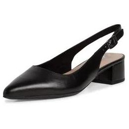 Slingpumps Tamaris, Damen, Gr. 39, schwarz, Leder, Schuhe Slingpumps Brautschuh, Abendschuh, Sommerschuh, Blockabsatz, mit Touch It-Ausstattung, Topseller