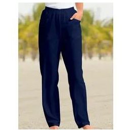 Schlupfhose Classic Basics, Damen, Gr. 20, Kurzgr&ouml;&szlig;en, blau (marine), 100% Baumwolle, unifarben, lang, Hosen Schlupfhose, Topseller
