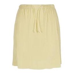 Sommerrock Urban Classics "Urban Classics Damen Ladies Plisse Mini Skirt", Damen, Gr. S, softgelb, 100% Polyester, unifarben, loose fit, R&ouml;cke