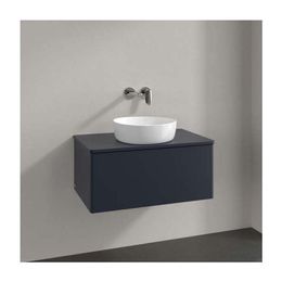 Villeroy & Boch Villeroy und Boch Antao Waschtisch-Unterschrank K30010HG 80x36x50cm, Waschbeckenplattenfarbe Lack, midnight blue matt lacquer