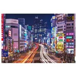 Fototapete papermoon "TOKYO-JAPAN CITY SKYLINE NEW YORK USA PARIS LONDON ROM", bunt, B:5m L:2,8m, Vlies, Tapeten